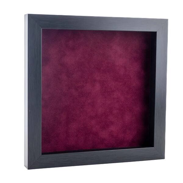 30x30 Shadow Box Frame Charcoal Gray Wood | 3/4" Usable Display Depth ...