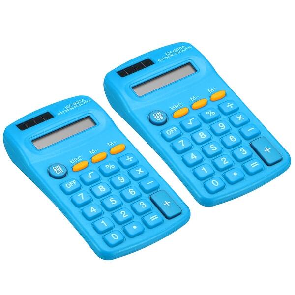2Pcs Small Pocket Calculator 8 Digit Display Office Handheld ...