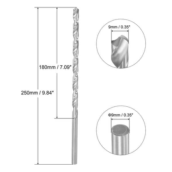 6542 High Speed Steel Twist Drill Bit, 2mm Drill Dia. 250mm Length ...