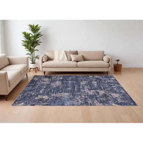 Stylish Rectangle Area Rug with Abstract Design - 144' X '106' X '0.24 ...