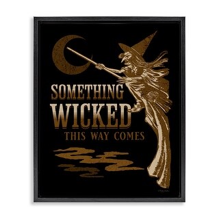 Stupell Something Wicked Witch Framed Floater Canvas Wall Art Design By ...