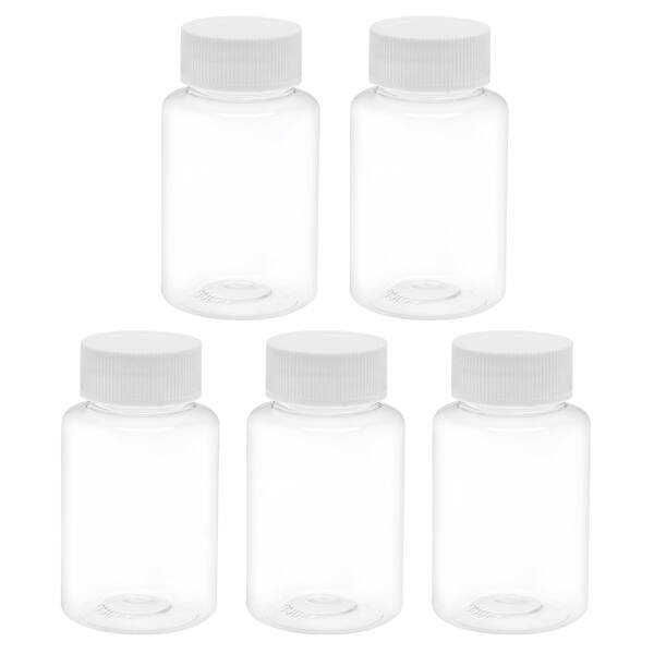 3.4 oz PET Plastic Lab Reagent Bottle Wide Mouth Container Clear ...