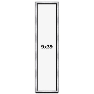 9x39 Shadow Box Frame Silver | 1.375 Inches Deep Real Wood - Bed Bath ...