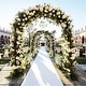 Large White Wedding Arch Stand 3 Layer Garden Backdrop Frame - Bed Bath ...