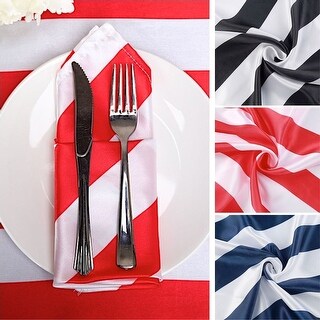 Striped Satin Table Napkins 20x20 Inch - Bed Bath & Beyond - 40465387