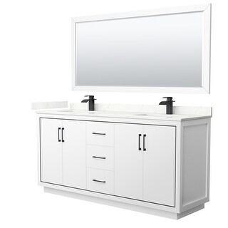 Icon 72-inch Double Vanity, Quartz Top, 70-inch Mirror - Bed Bath ...