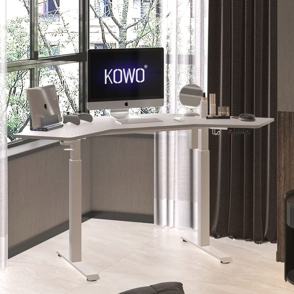 KOWO K314 Corner Electric Standing Desk L Shaped Height Adjustable ...
