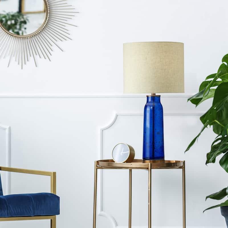 Juno River of Goods Amber/Blue/Cranberry Glass and Metal 22-Inch Table ...