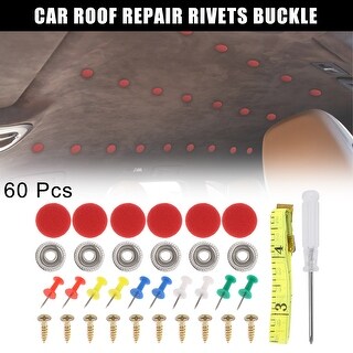60pcs Car Roof Repair Rivets Button Buckle for Ceiling Fixing Lint ...