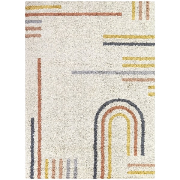Erin Striped Shag Area Rug - On Sale - Bed Bath & Beyond - 37906249