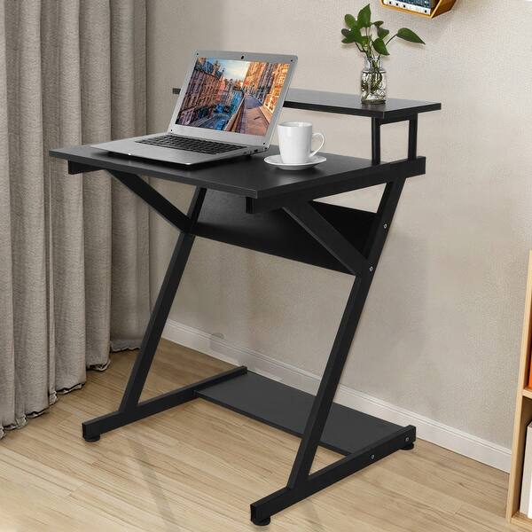 Writing Table Computer Desk with Monitor Shelf Corner Study Writing ...