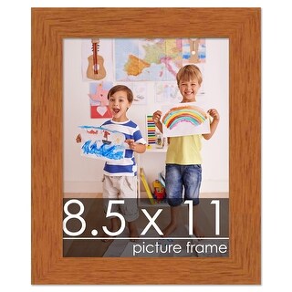 8.5x11 Traditional Honey Pecan Complete Wood Picture or Document Frame ...