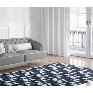 CANE NAVY Area Rug by Kavka Designs - Bed Bath & Beyond - 28963420