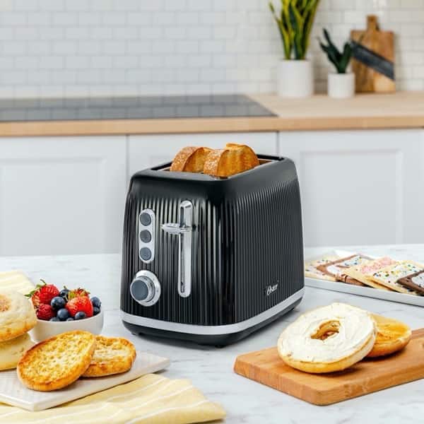 Oster Retro 2 Slice Toaster with Extra Wide Slots in Black - On Sale ...