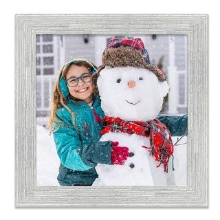 22x22 Frame White Barnwood Picture Frame - Modern Photo Frame Includes ...