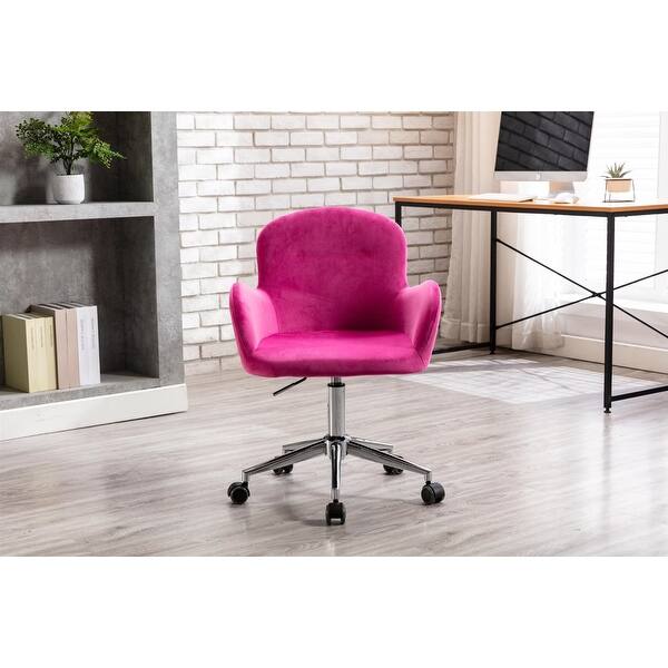 Velvet Swivel Shell Vanity Chair Accent Home Office Task Chair with ...