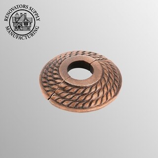 Copper Oil Rubbed Finish Radiator Flange Triple Roped 3/4" (IPS) pipe ...