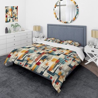 Designart "Urban Reflections IV" Modern Bedding Set With Shams - Bed ...