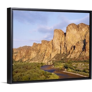 "Rock formations in front of a river, Salt River, Phoenix, Arizona ...
