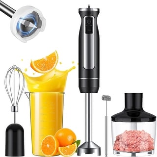 Chef Series Immersion Hand 5 Speed Stick Blender with Stainless Steel ...