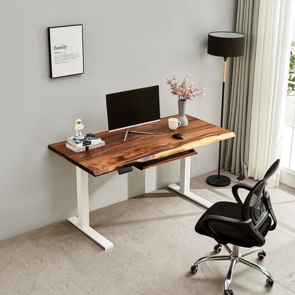 white walnut desk