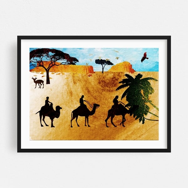 In the desert Collage Animals Bird Birds Camel Art Print/Poster - Bed ...