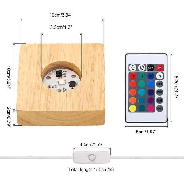 Wooden Light Stand Base LED Light Display Base for Tower 3D Laser 6Pcs ...