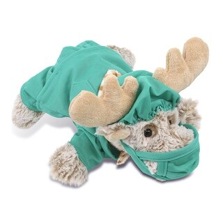 DolliBu Lying Moose Doctor Plush with Cute Scrub Uniform & Cap Outfit ...