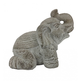13" Rustic Elephant Indoor Outdoor Statue - Medium - Bed Bath & Beyond ...