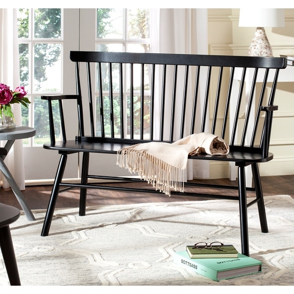 Solid wood settee store