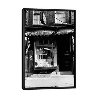 iCanvas "1930s Pharmacy Storefront" by Vintage Images Framed Canvas ...