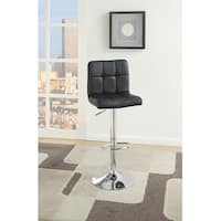 Modern Simple Style Black Faux Leather Bar Stools Counter Height Chairs ...