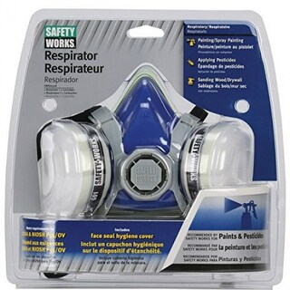 Safety Works SWX00318 Half Mask Paint & Pesticide Respirator - Bed Bath ...
