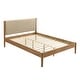Vichy Rubberwood Platform Bed In Light Walnut, Queen - Bed Bath ...