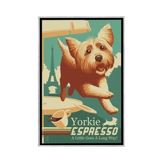 iCanvas "Yorkie Espresso" by Lantern Press Framed - Bed Bath & Beyond ...