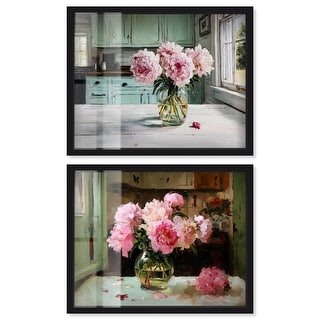 Blush Pink Wall for Bedroom Farm Art Set of 2 Shadowbox Print by Art ...