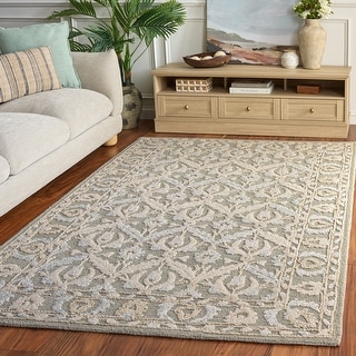 SAFAVIEH Handmade Marquee Benny Wool Area Rug - Bed Bath & Beyond ...