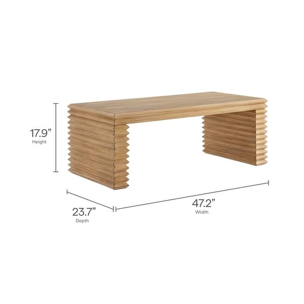 Canto Rectangular Stacked Design Coffee Table - Bed Bath & Beyond ...