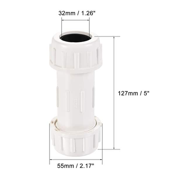Compression Plumbing Coupling Straight Pipe Fitting Extension 32mm ...