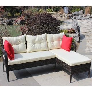 Relaxing Wicker Rattan Sectional Sofa Set for Outdoor Patio ...