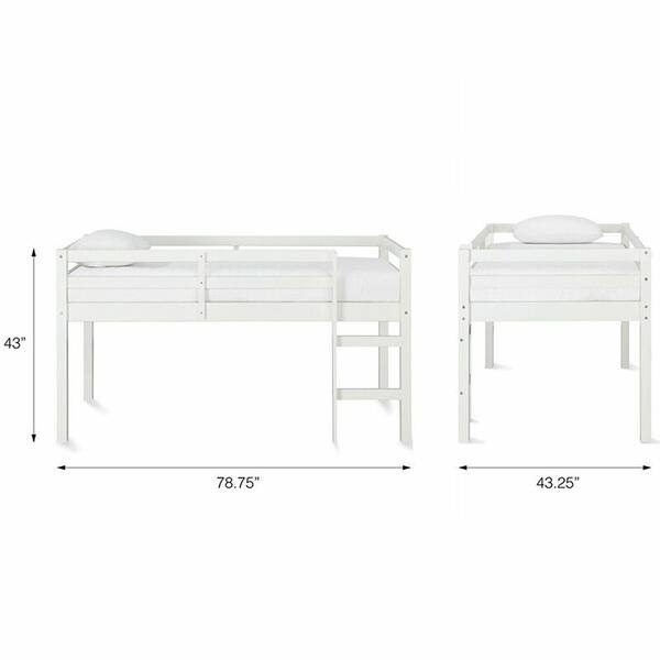 Living Milton Twin Junior Loft Bed in White - Bed Bath & Beyond - 38154880