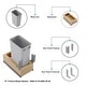 Dowell Trash Can Pull Out Set - 15" Wide w/Wood Base - Bed Bath ...
