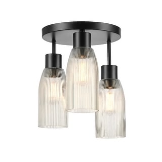Globe Electric 91009615 Tulip 3 Light 13" Wide Semi-flush Ceiling - Bed ...