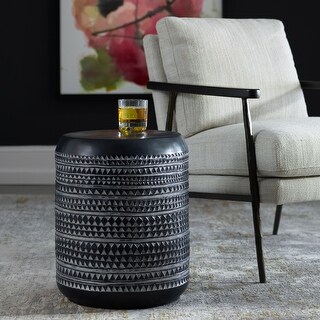 Cutting Edge Geometric End Accent Table - 18.5" - Black - Bed Bath ...