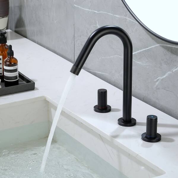 Widespread Bathrom Sink Faucet 3 Hoes Modern 8 Inch Bathroom Faucet ...