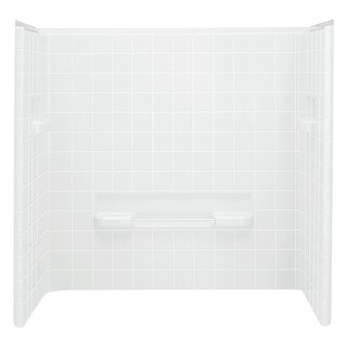 Sterling 61044100 All Pro 59" x 60" x 31-1/2" Vikrell Tub Wall Set ...