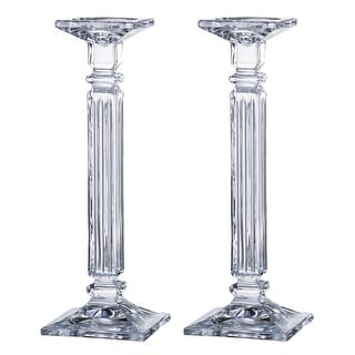 Majestic Gifts Inc European Glass Candlesticks -14" Height - Set/2 - 14 ...