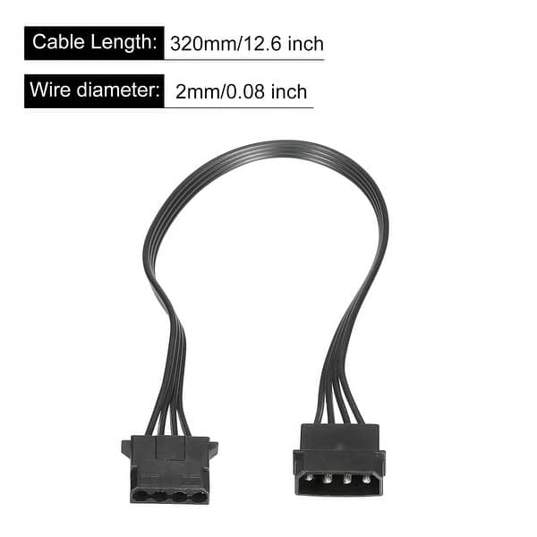 Hard Disk Drive Power Extension Cable, 4 Pin IDE to 4-Pin 320mm/12.6 ...