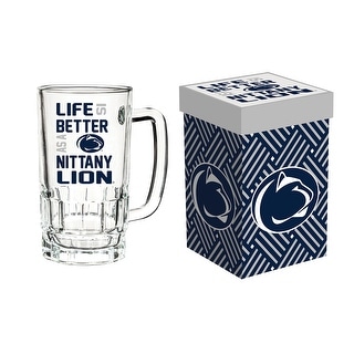 18 oz Glass Tankard Cup Beer Mug w/ Gift Box, Penn State - Bed Bath ...