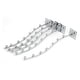 Wall Mount Waved Waterfall Hanger Rack 7 Beads Garment Display Hooks ...
